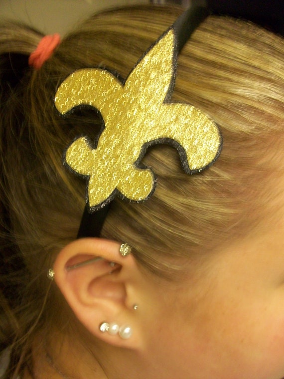 Saints Headband by TeamTime on Etsy