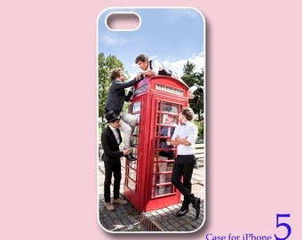 iPhone 4 case, iphone 5 Case --one direction and vintage red telephone ...