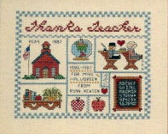 Teacher cross stitch | Etsy