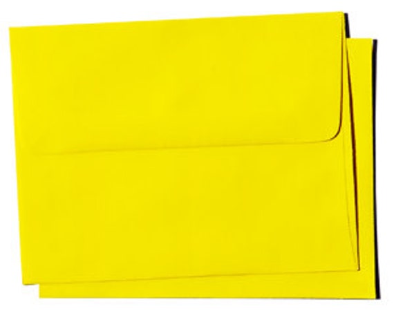 25 A7 Sun Burst Yellow Envelopes for 5x7 announcements or