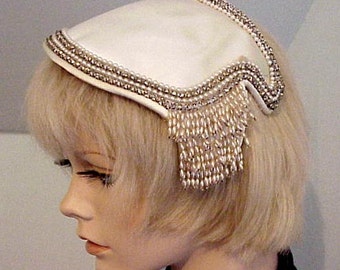 Vintage ivory hat | Etsy