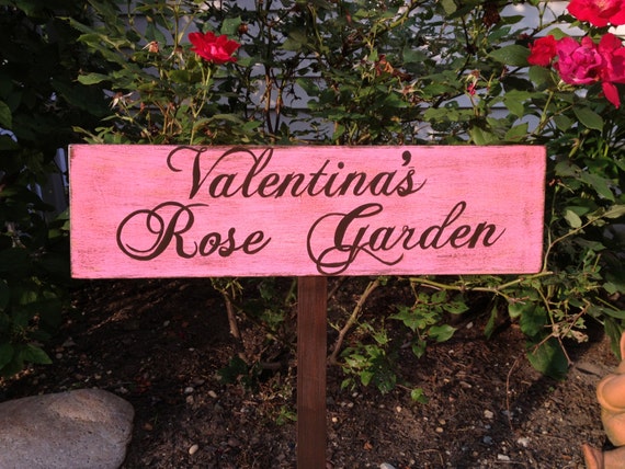 Garden Sign Rose Garden Sign Custom Garden Sign