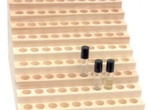 Wooden Display Rack for Fragrance or Essential Oils 10 Row