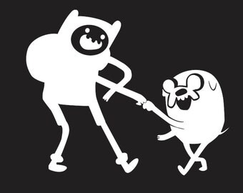 Adventure Time Finn & Jake Fist Bump Vinyl Decal Sticker (5 Inch)