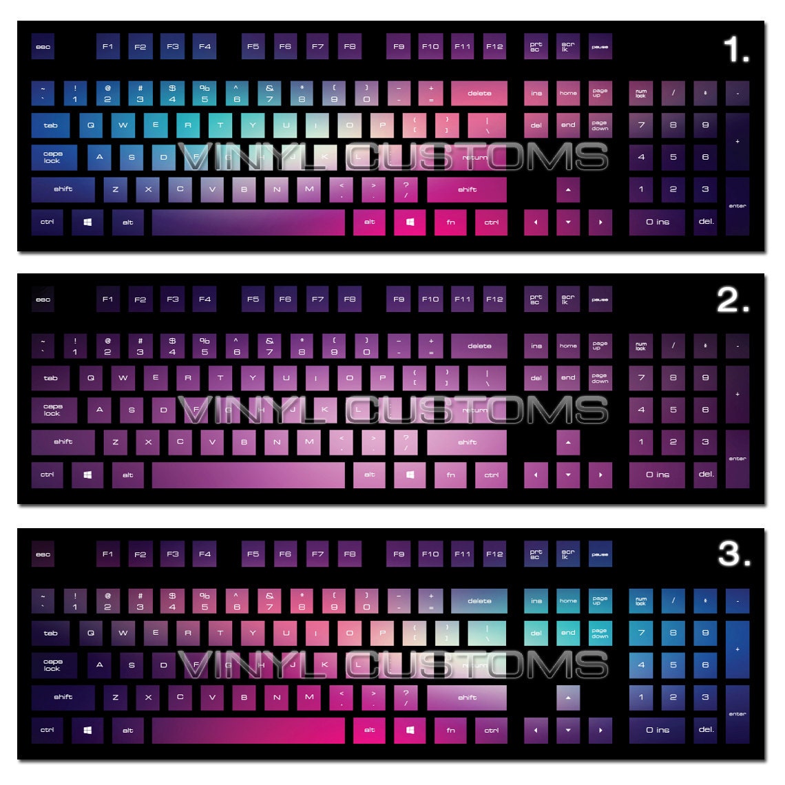 Mechanical Keyboard Cherry MX Keycaps PC Vinyl Decals Skin