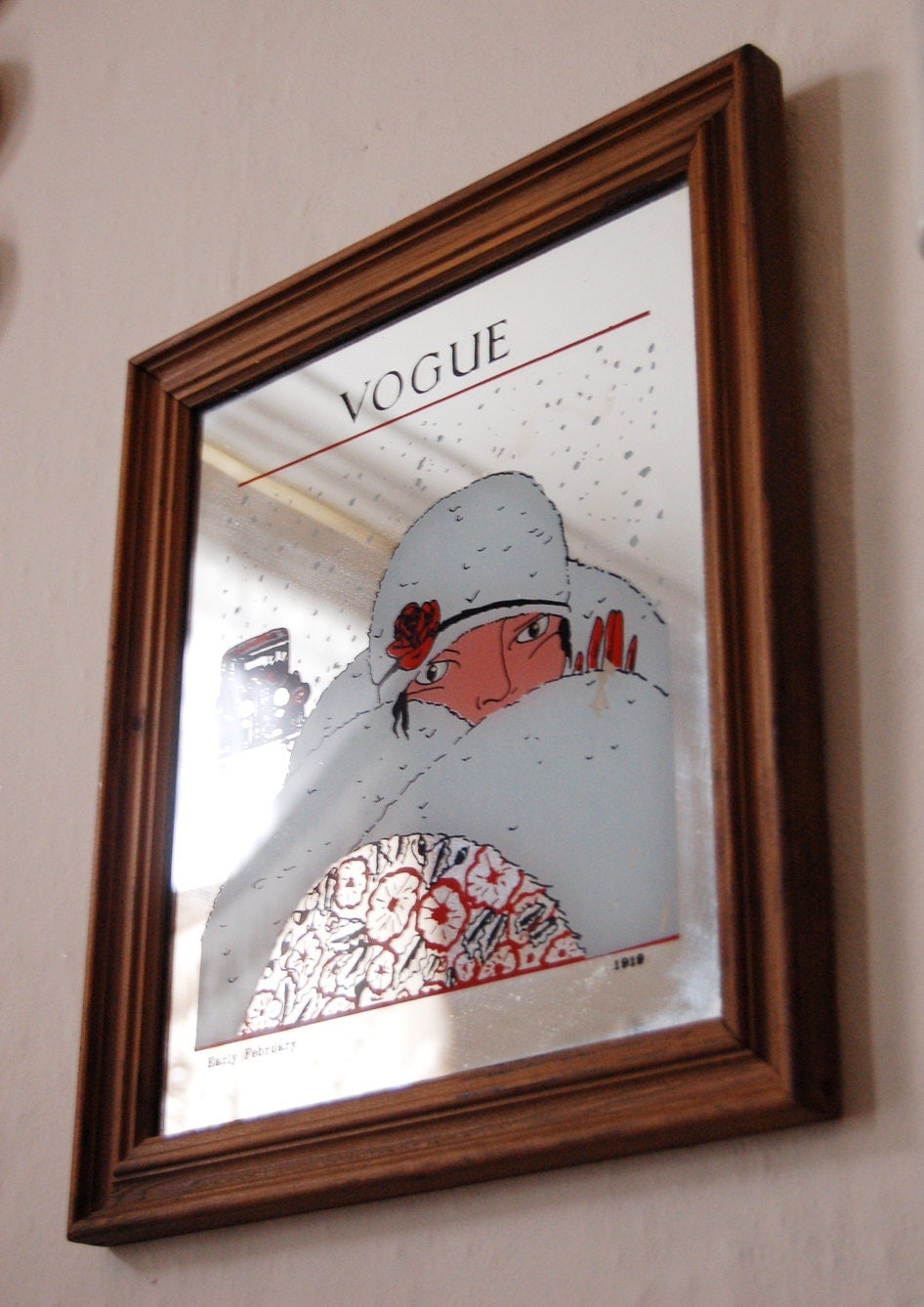 Vintage Vogue Mirror February 1919 circa 1970s