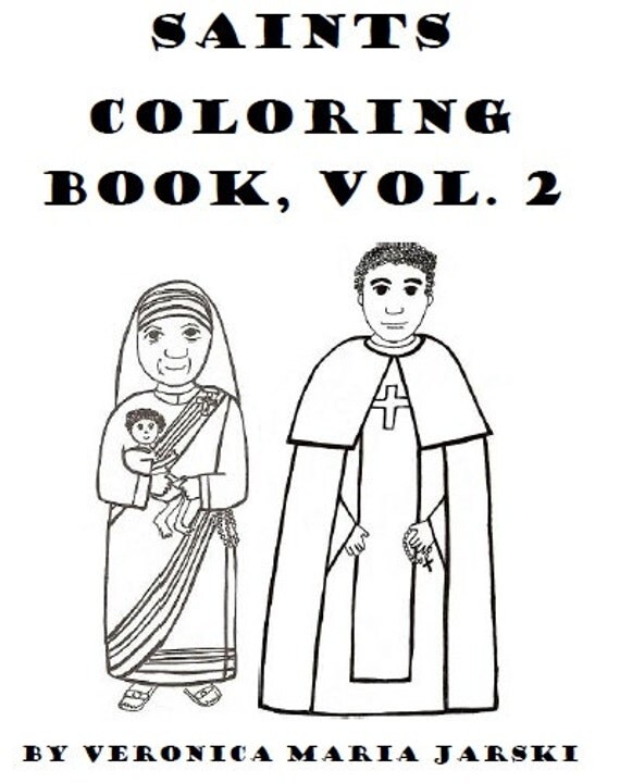 Catholic Saints Coloring Book Vol. 2 by paperdali on Etsy