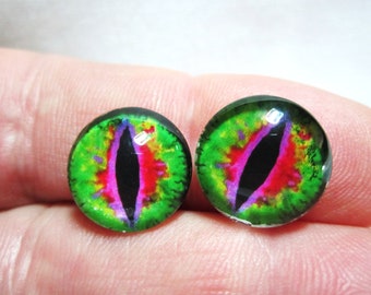 Glass cabochon eyes reptile glass eyes for jewelry or by artistJP