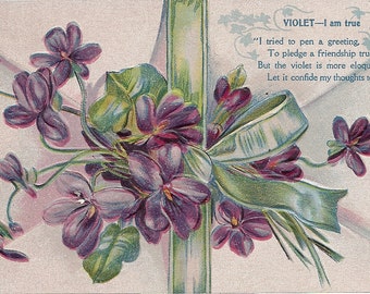 Popular items for violets postcard on Etsy
