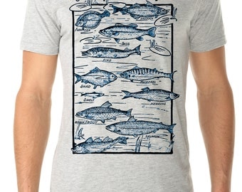 Fish print shirt | Etsy