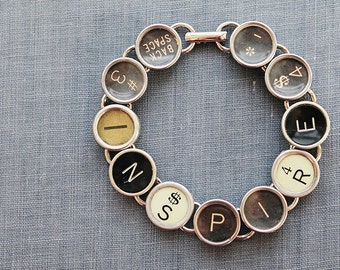 Antique Typewriter Key Jewelry and Gifts by JoySparksDesigns