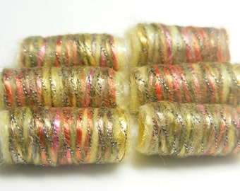 Fiber Beads Textile Beads Dread Beads Soft Jewelry by FiberBeads