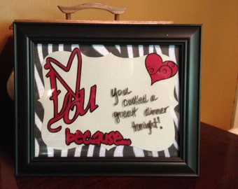 Popular items for i love you frame on Etsy