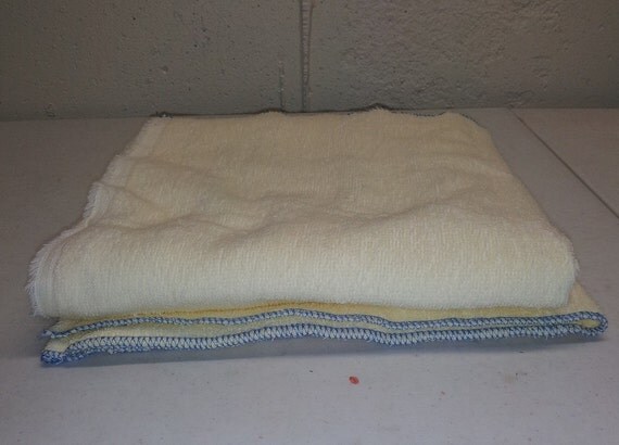 Adult Prefold Diaper Cream Terry Cloth
