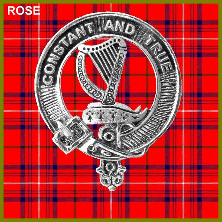 Rose Clan Crest Scottish Cap Badge CB02 by celticstudio on Etsy