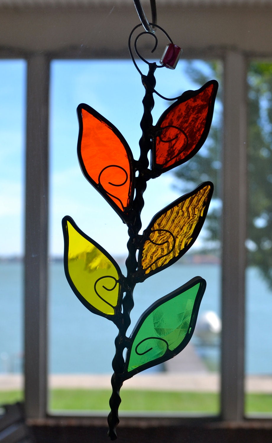 Fall Branch Stained Glass Suncatcher