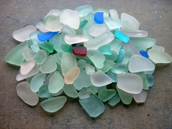 Sea Glass Beach Glass Mosaic Art Seaglass Supply Lot Pink Aqua