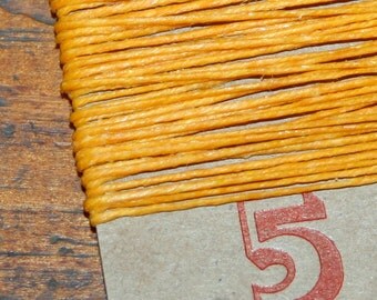 5 yards TEAL waxed Irish linen thread by bookfindings on Etsy