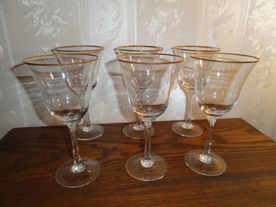 Vintage Lenox Crystal Intrigue Pattern Gold Rim by Antiquescove