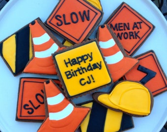 Unique construction cookies related items | Etsy