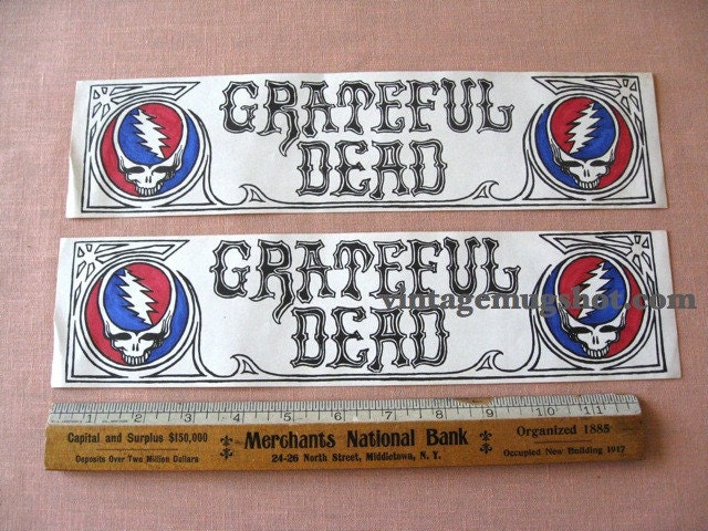 Seventies Grateful Dead Bumper Stickers Original Parking Lot