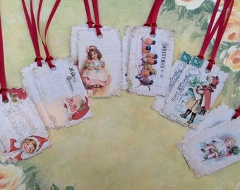 Victorian child tags | Etsy