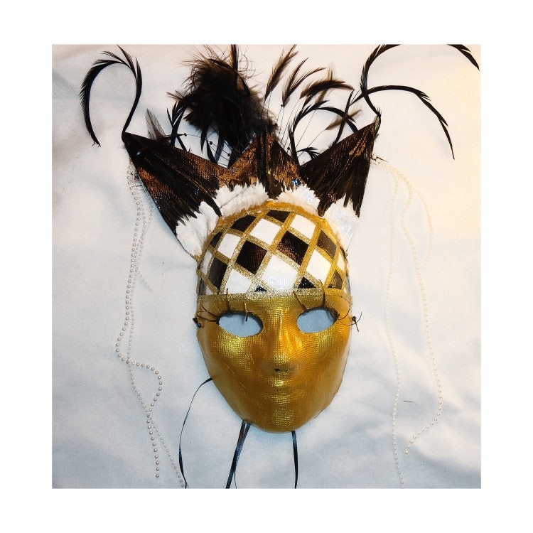 Masquerade Mask OOAK Harlequin Halloween by MysticRealmsArtist
