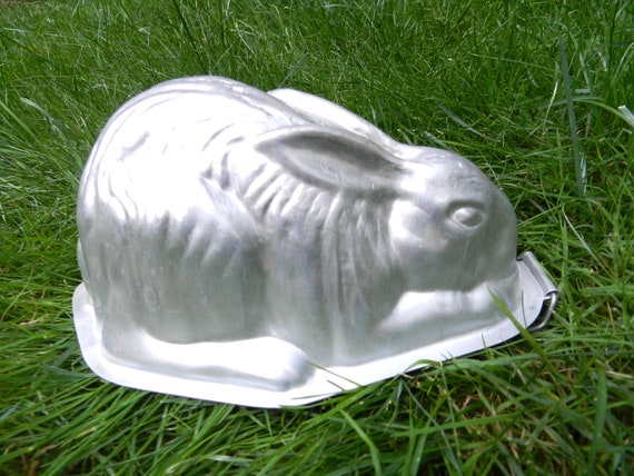 Vintage Chocolate Mold Bunny Rabbit by GreySquirrelAntiques