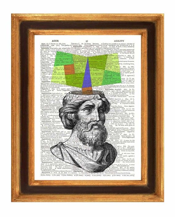 Items Similar To Book Page Pythagoras And His Theorem Vintage