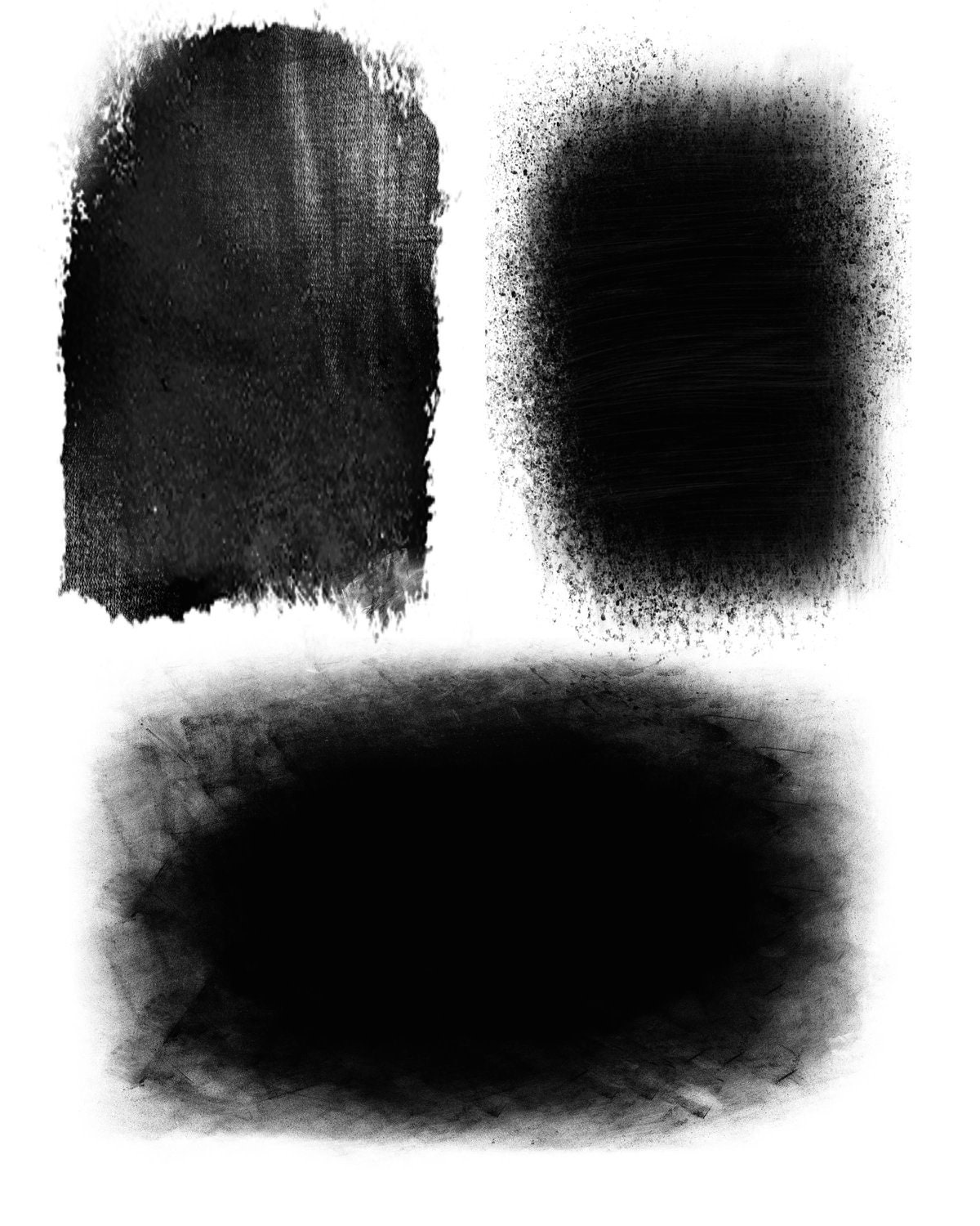 Photoshop grunge clipping masks frames edges templates SET OF