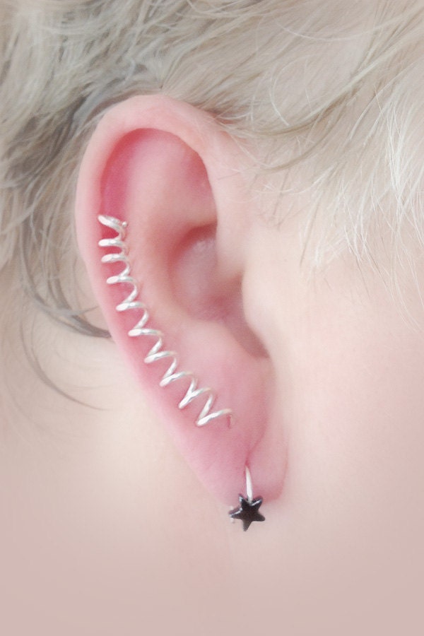 Ear Pin Style Spiral Pair / Choice of Wire