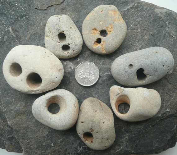 Hag stones witch stones Odin stones a set of seven by jazomir
