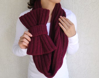 Popular items for bow infinity scarf on Etsy