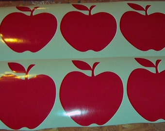 Apple vinyl decal | Etsy