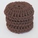 Dish Scrubbies Made Of Dark Brown Nylon Net For Your Kitchen