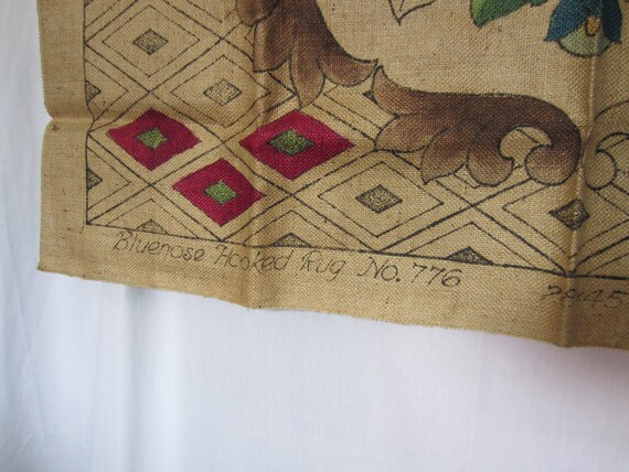 Vintage Bluenose Garrett Rug Hooking Burlap Canvas Nova Scotia