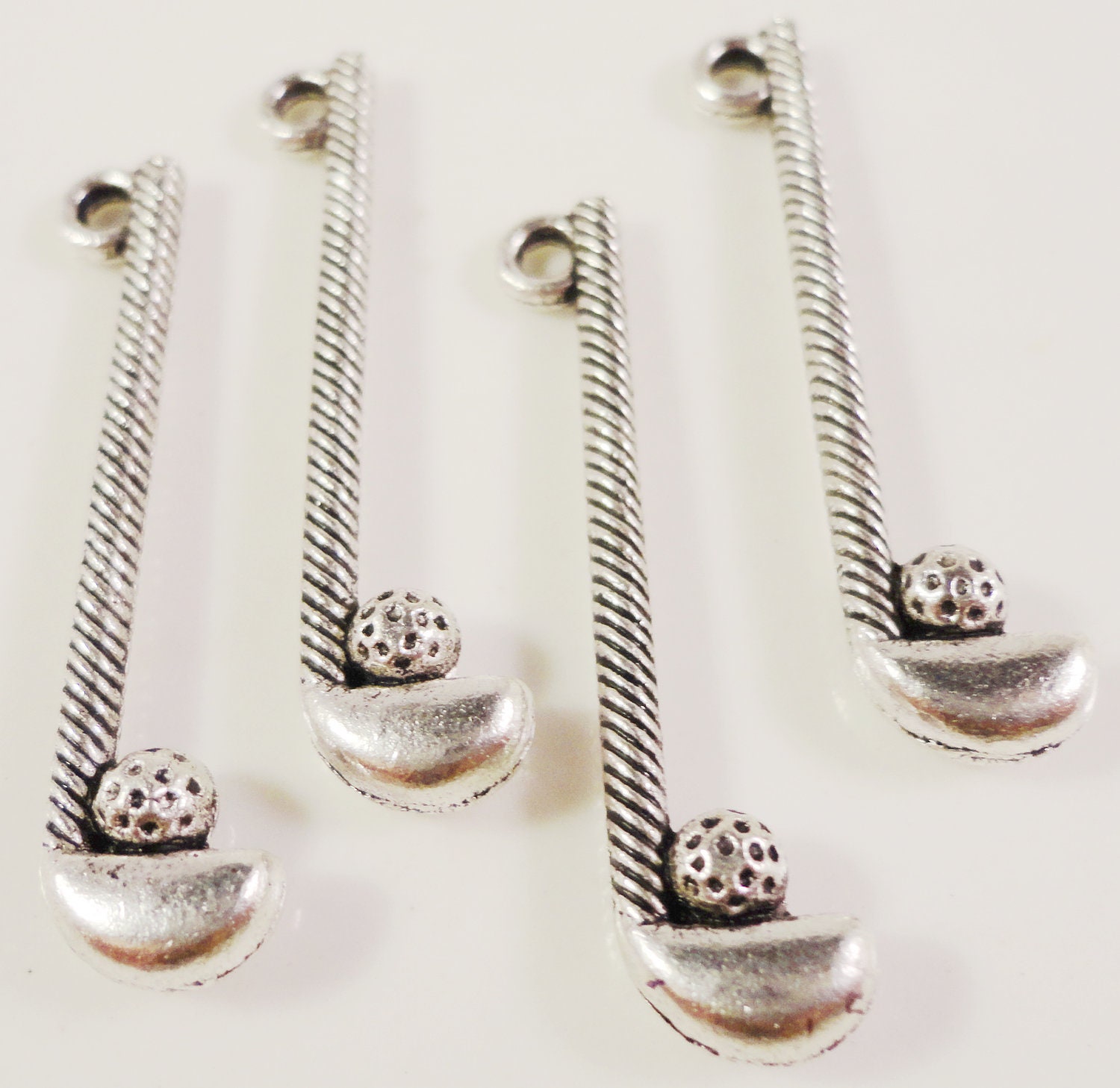 Golf Club Charms 32x8mm Antique Silver Golf Club Charm Golf
