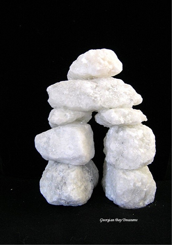 Inuksuk Inukshuk Inuit symbol Canada white quartz stone