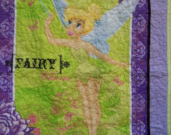 Girl Crib Quilt Girl Tinkerbell Crib Toddler Quilt Tinkerbell Neverland ...