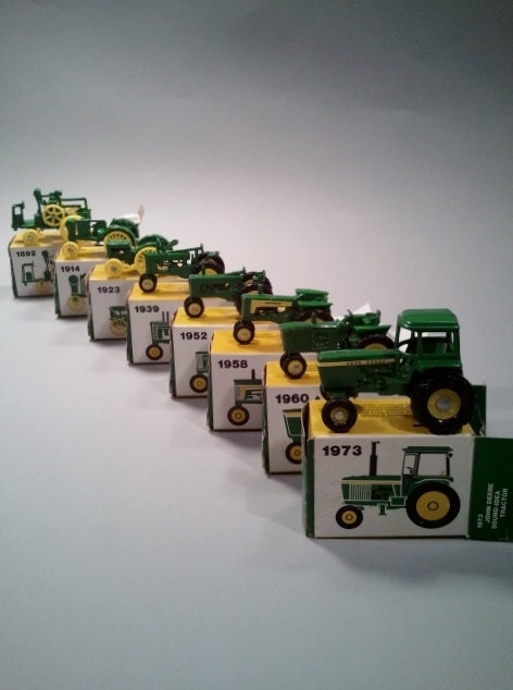 8 John Deere Miniature Toy Tractors 1892-1973