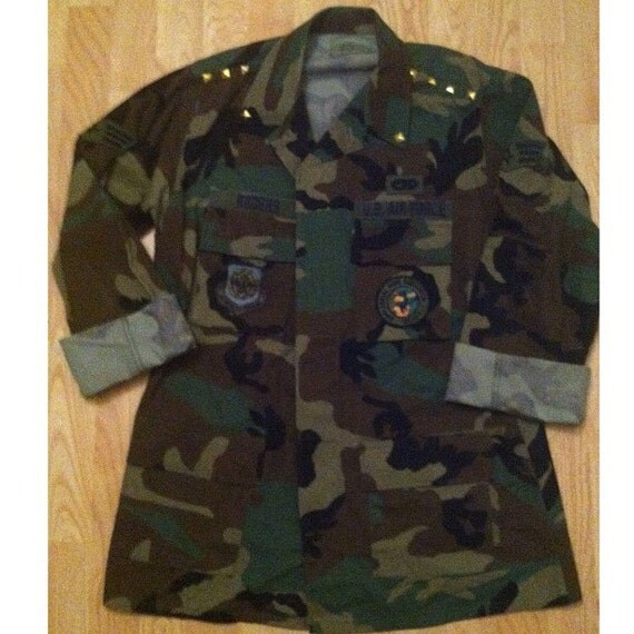Vintage US AIR FORCE camo camouflage trench coat/jacket Wear