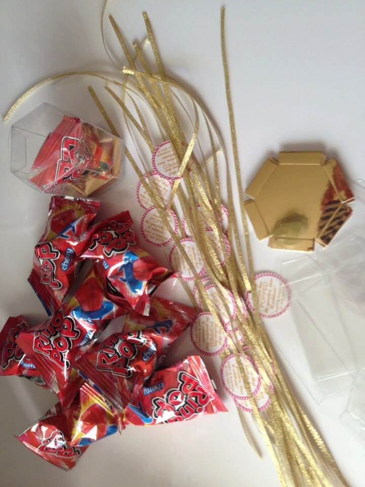 100 Ring Pop Favor Boxes Box only by CandyCrushEvents on Etsy