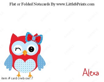 Red white blue owl | Etsy