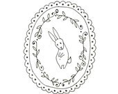 Items similar to Hand Embroidery Pattern Bunny Rabbit Digital ...