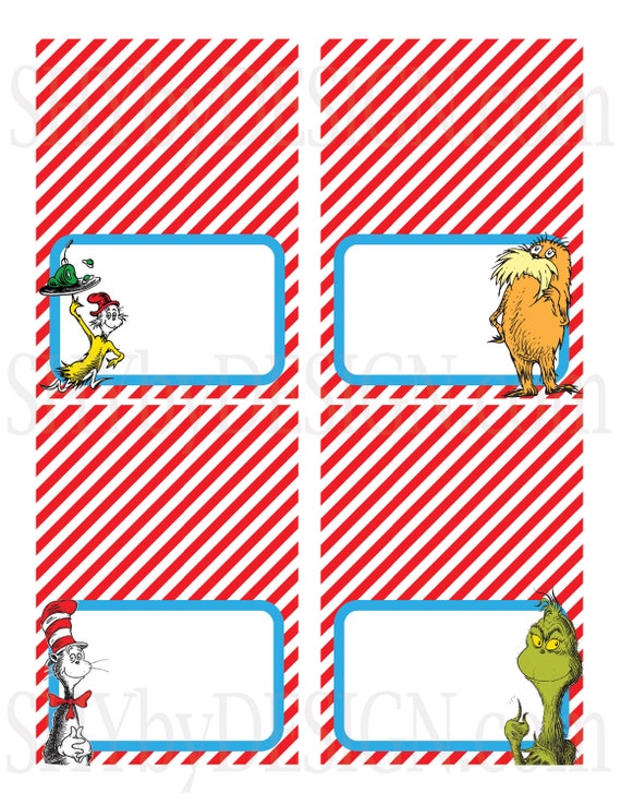 Dr Seuss Printable Labels