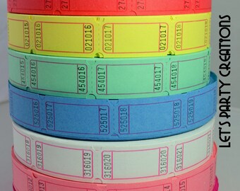 BLANK CARNIVAL TICKETS--Set of 1000: Weddings, Circus and Carnival ...