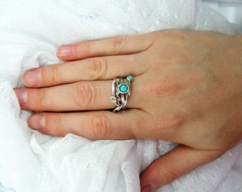 Sterling silver opal ring. Wide opal ring. birthday gift for