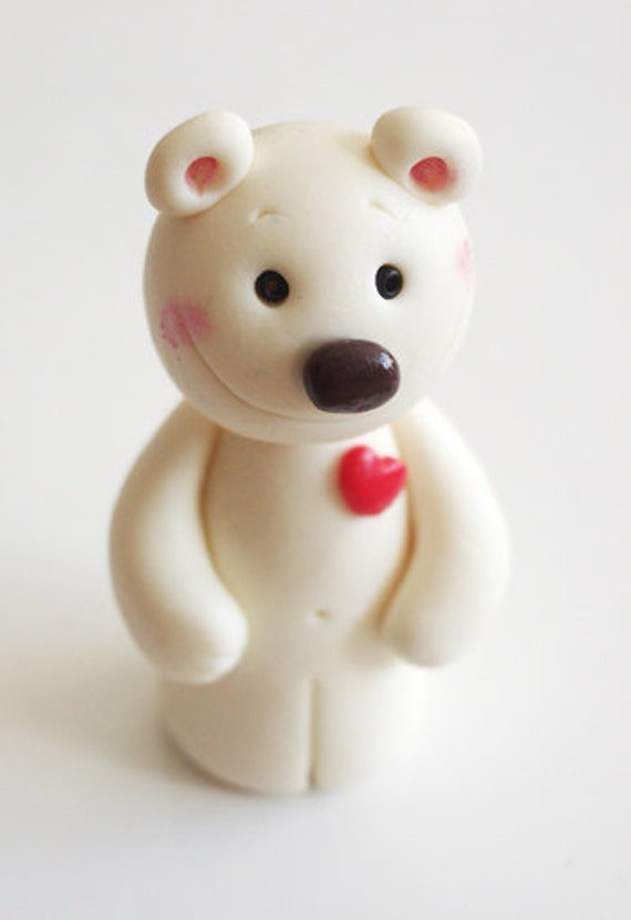 Items similar to Polymer clay miniatur bear handmade by Nathalie s ...