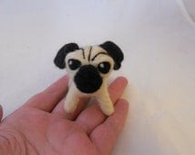 Unique felt pug related items | Etsy