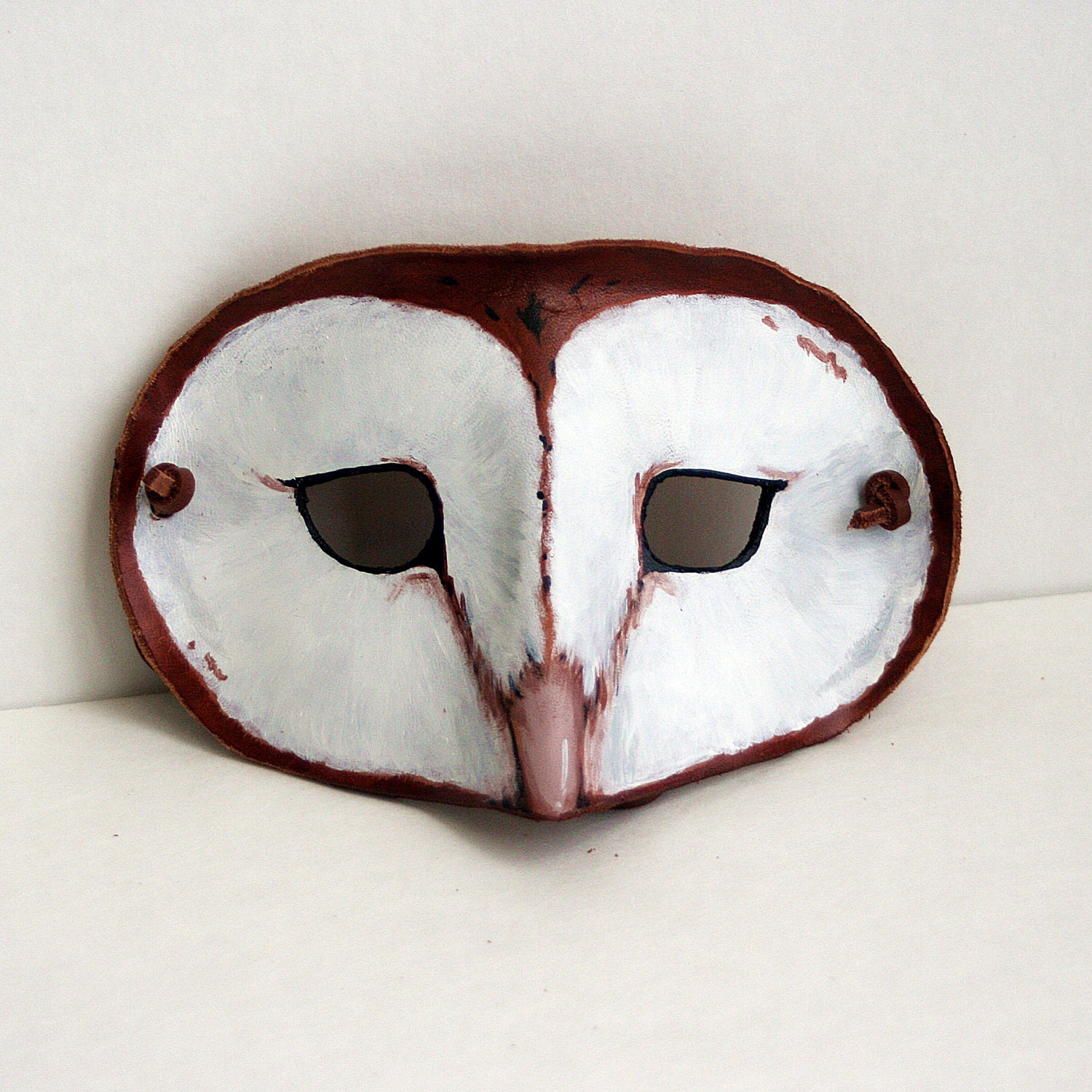 Leather Barn Owl Mask Costume Play Masquerade Woodlands